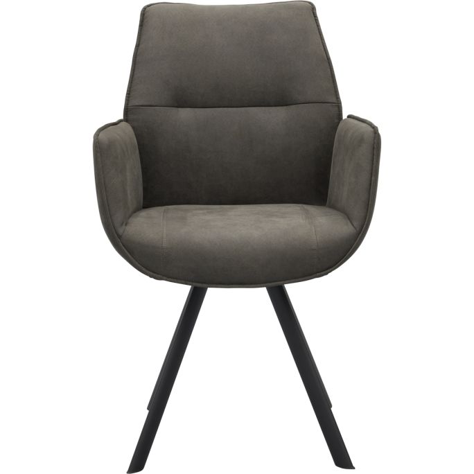 Eetkamerstoel Jaël met arm Grey | Budgethomestore.nl